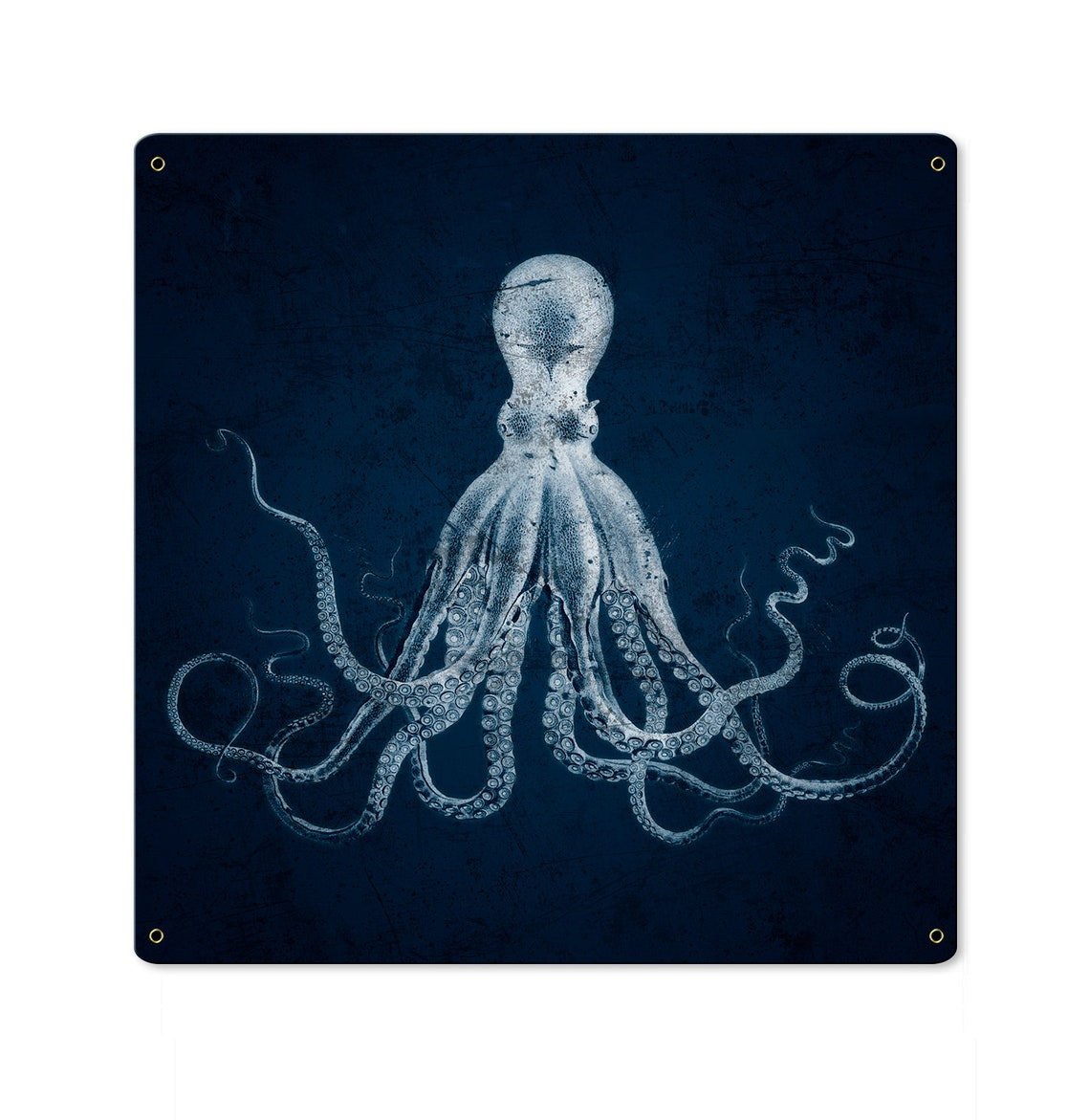 Octopus Nautical Wall Art METAL Sign Lord Bodner Optional - Etsy