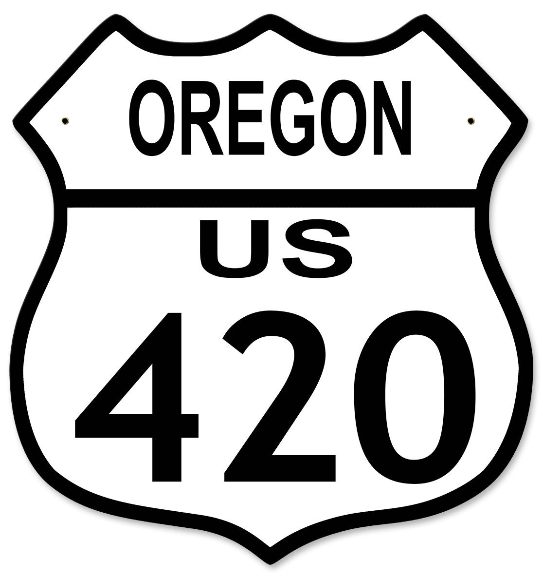 Interstate Sign Black And White