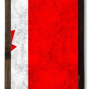 Canada Flag, Triptych METAL Sign, Vintage, Antique, Decor, Wall Art ...