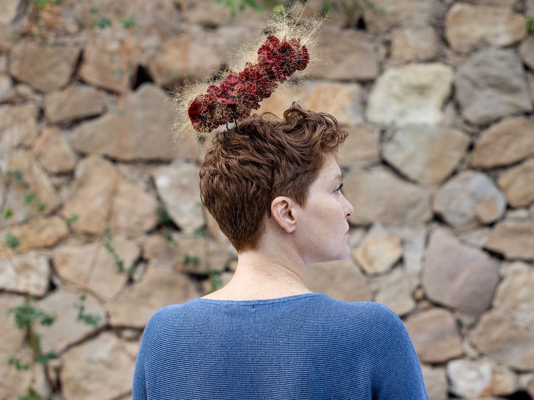 Maroon Halo Large Crown for Bridal - Etsy