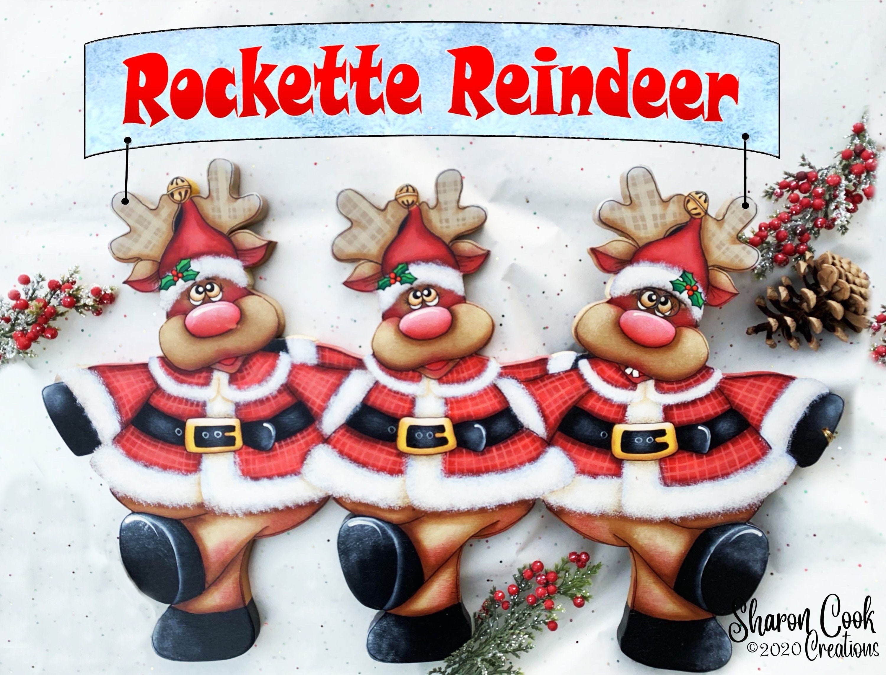 Rockette Reindeere-pattern Packet by Sharon Cook - Etsy