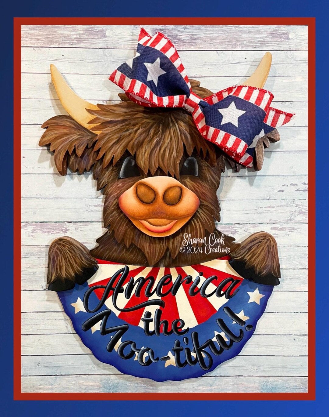 America, the Moo-tiful! Highland Cow Kit--by Sharon Cook (includes ...
