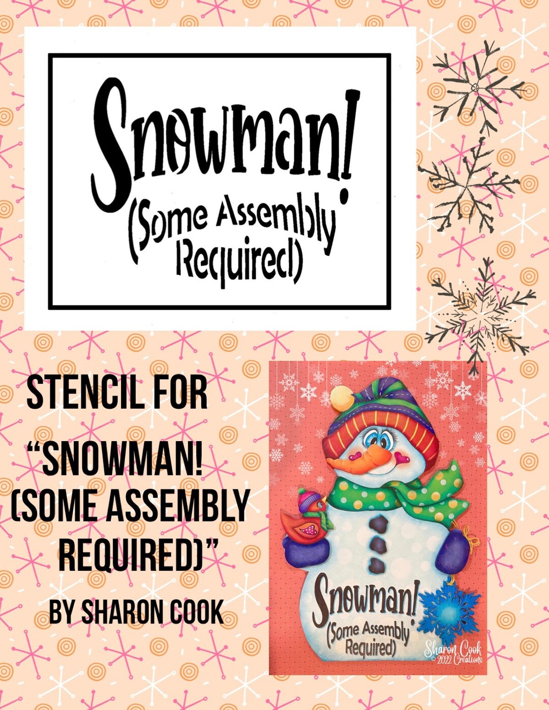 Lettering Stencil for "snowman! (some Assembly Required)"--by Sharon ...