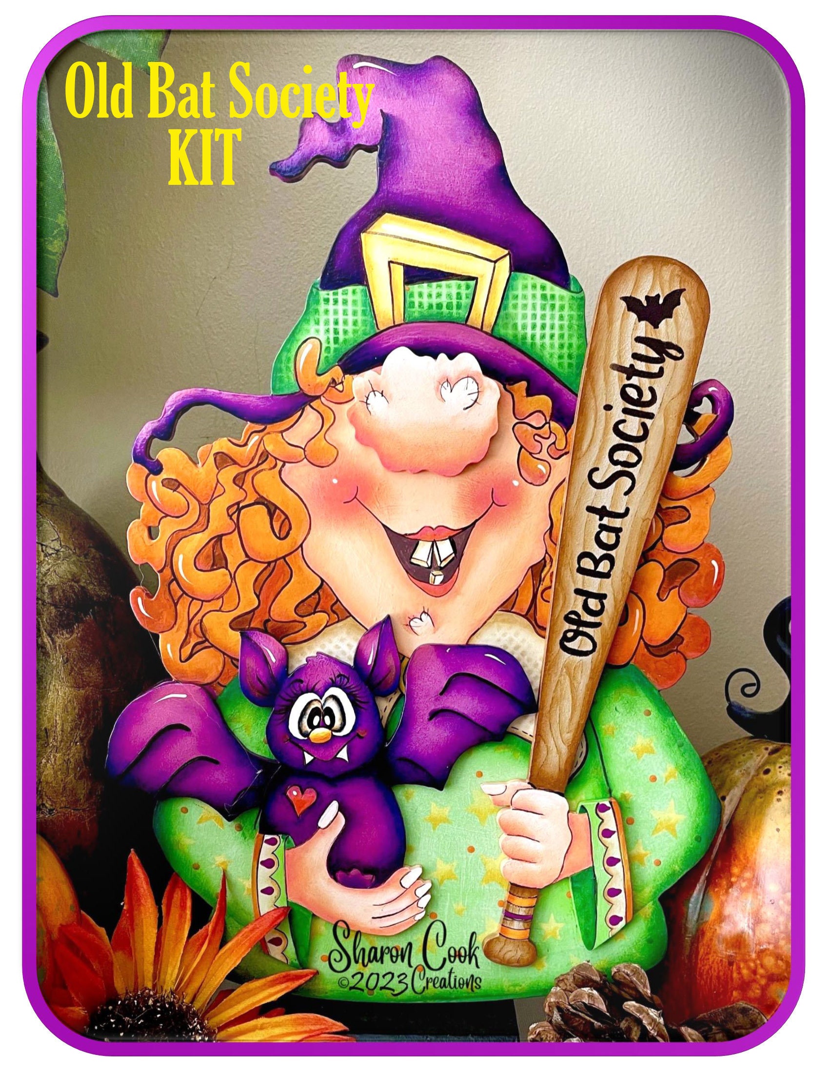 Old Bat Society Kitby Sharon Cook includes Wooden Cutouts, Lettering ...