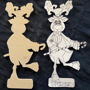 Prancer Reindeer--wooden Cutout-by Sharon Cook (includes One Reindeer ...