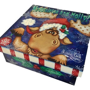 Mooseletoe and Holly Ornament Box E-pattern Packet by Sharon Cook - Etsy