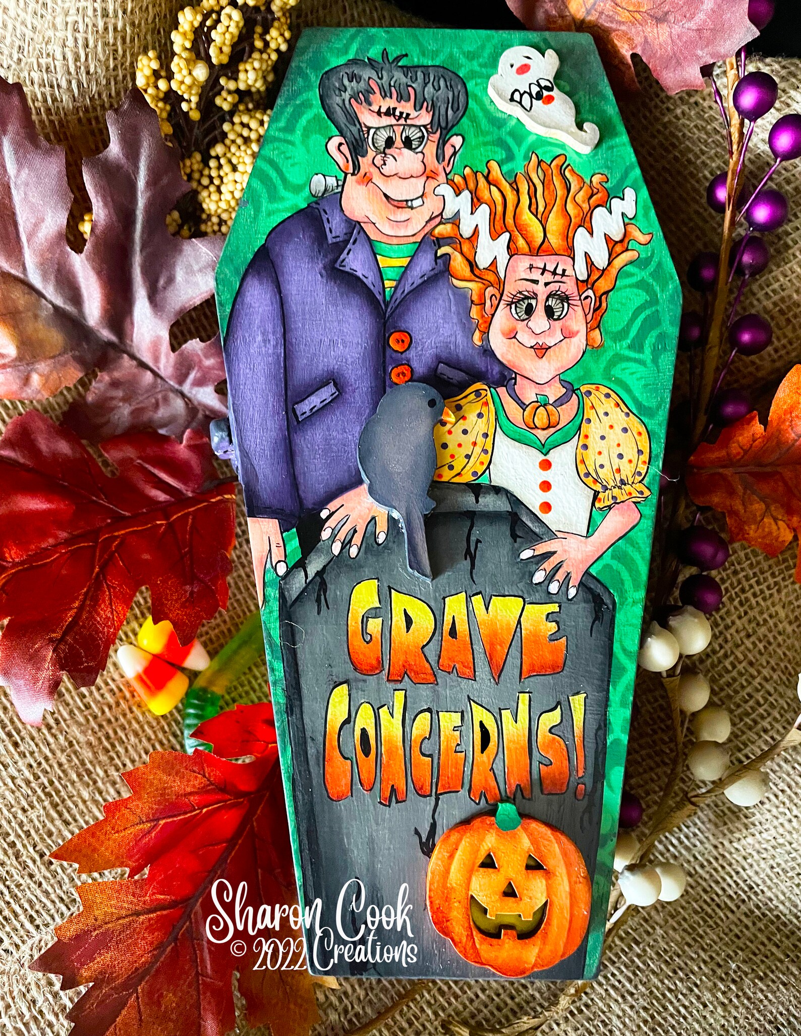 Grave Concerns--crypts 'n Coffins 9" Coffin Candy Box--by Sharon Cook ...