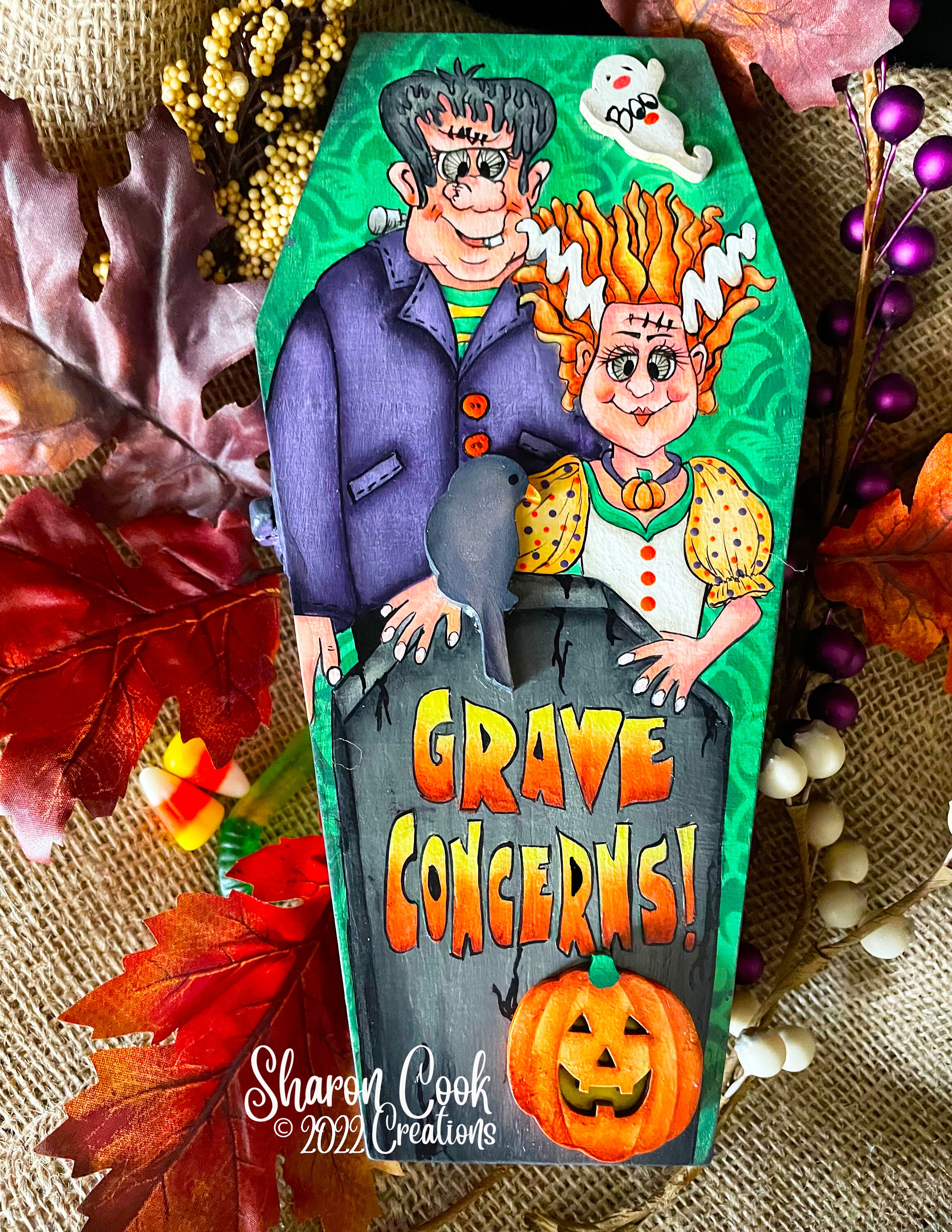 Grave Concerns--crypts 'n Coffins 9" Coffin Candy Box--by Sharon Cook ...