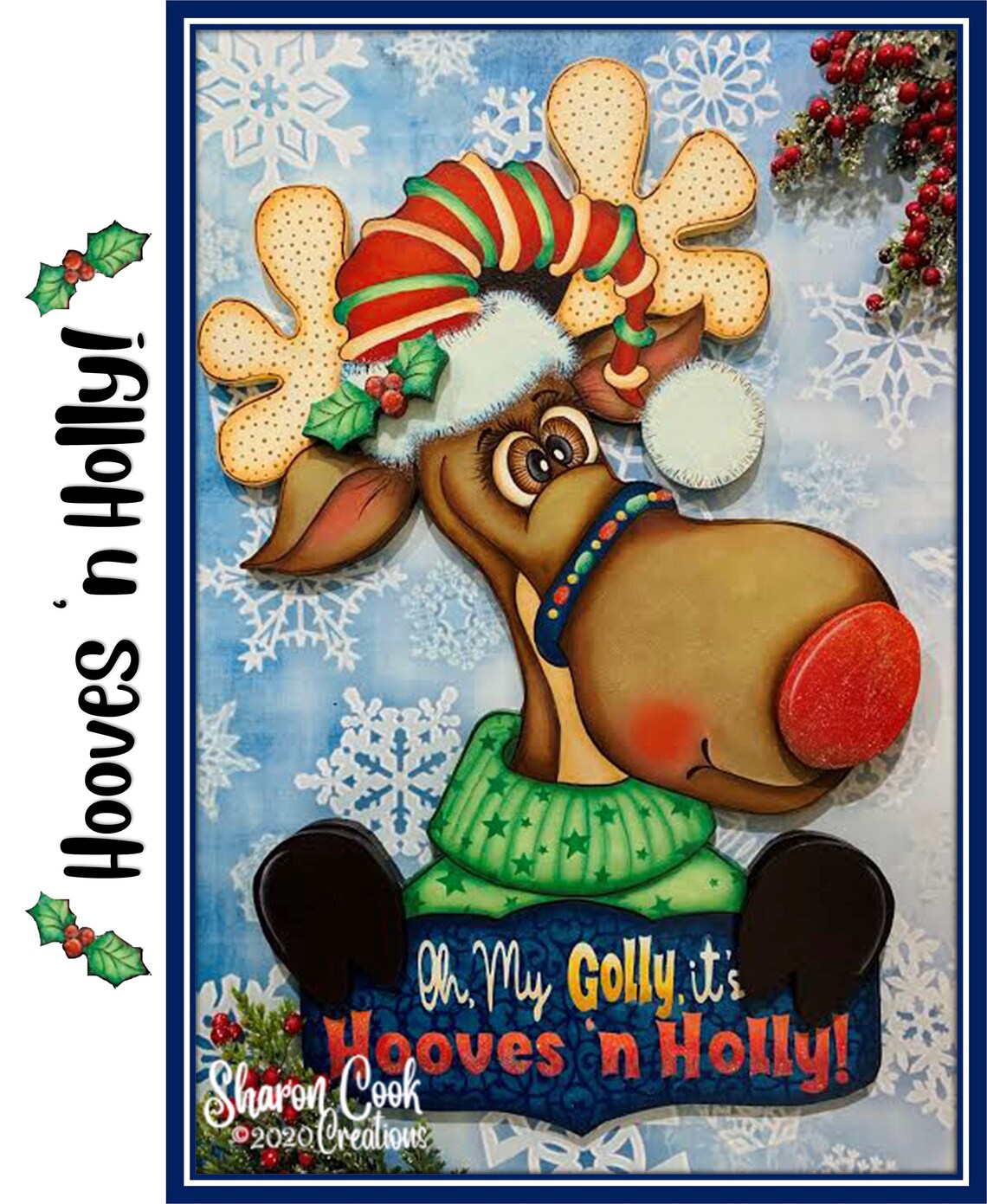 Wooden Cutout for Hooves 'n Holly Reindeer-designed by Sharon Cook - Etsy