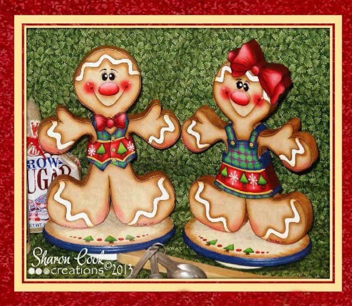 Ginger and Jeremiah Wooden Cutoutsby Sharon Cook includes - Etsy