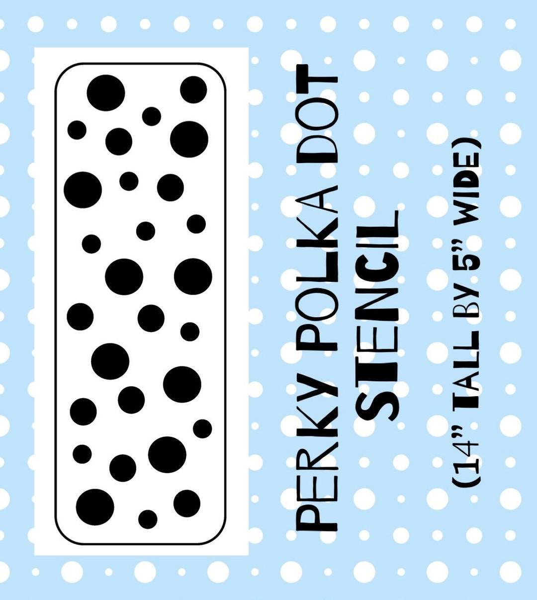 Perky Polka Dot Stencil--by Sharon Cook (14" Tall by 5" Wide) - Etsy
