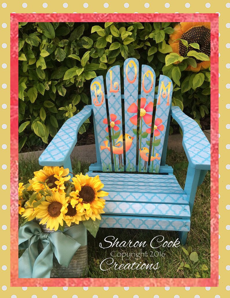 Bloom Childs Adriondak Chairepattern Packet by Sharon Cook - Etsy