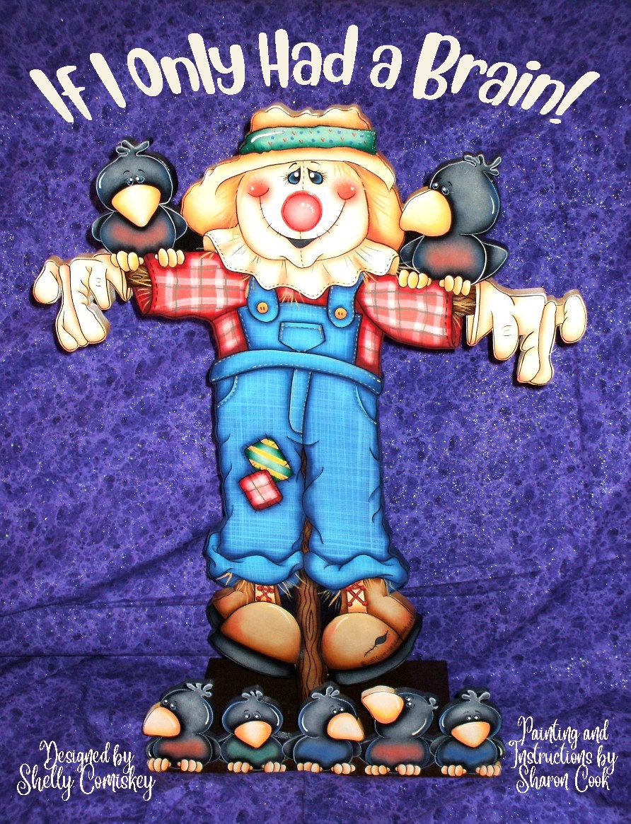 Only Had a Brain Scarecrow (paper Pattern Packet by Shelly Comiskey ...