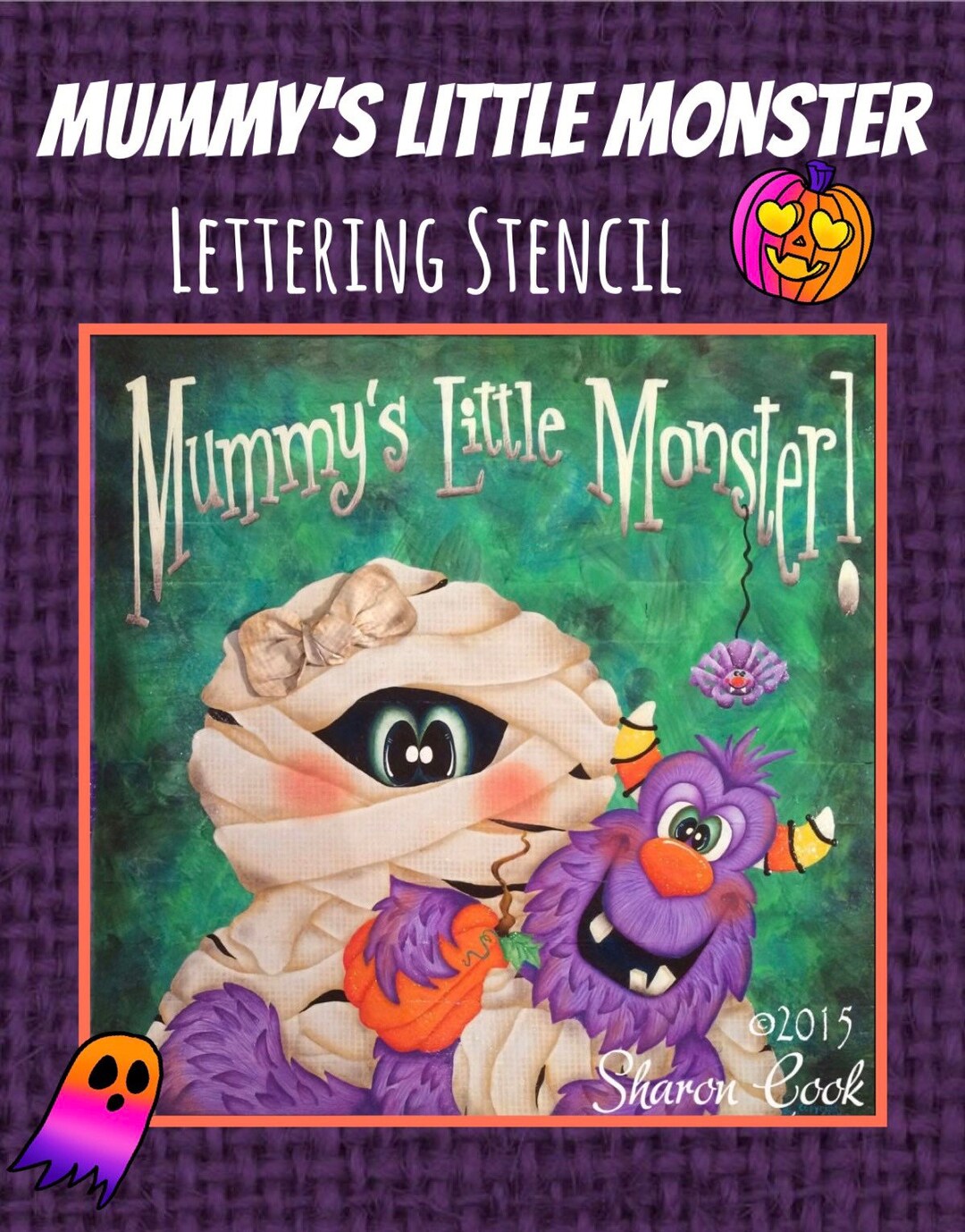 Mummy’s Little Monster Lettering Stencil—by Sharon Cook (includes ...