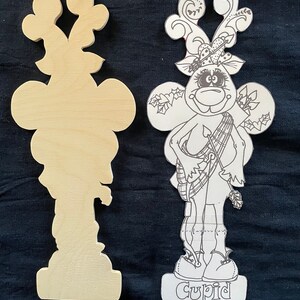 Cupid Reindeer--wooden Cutout--by Sharon Cook (includes One Reindeer ...