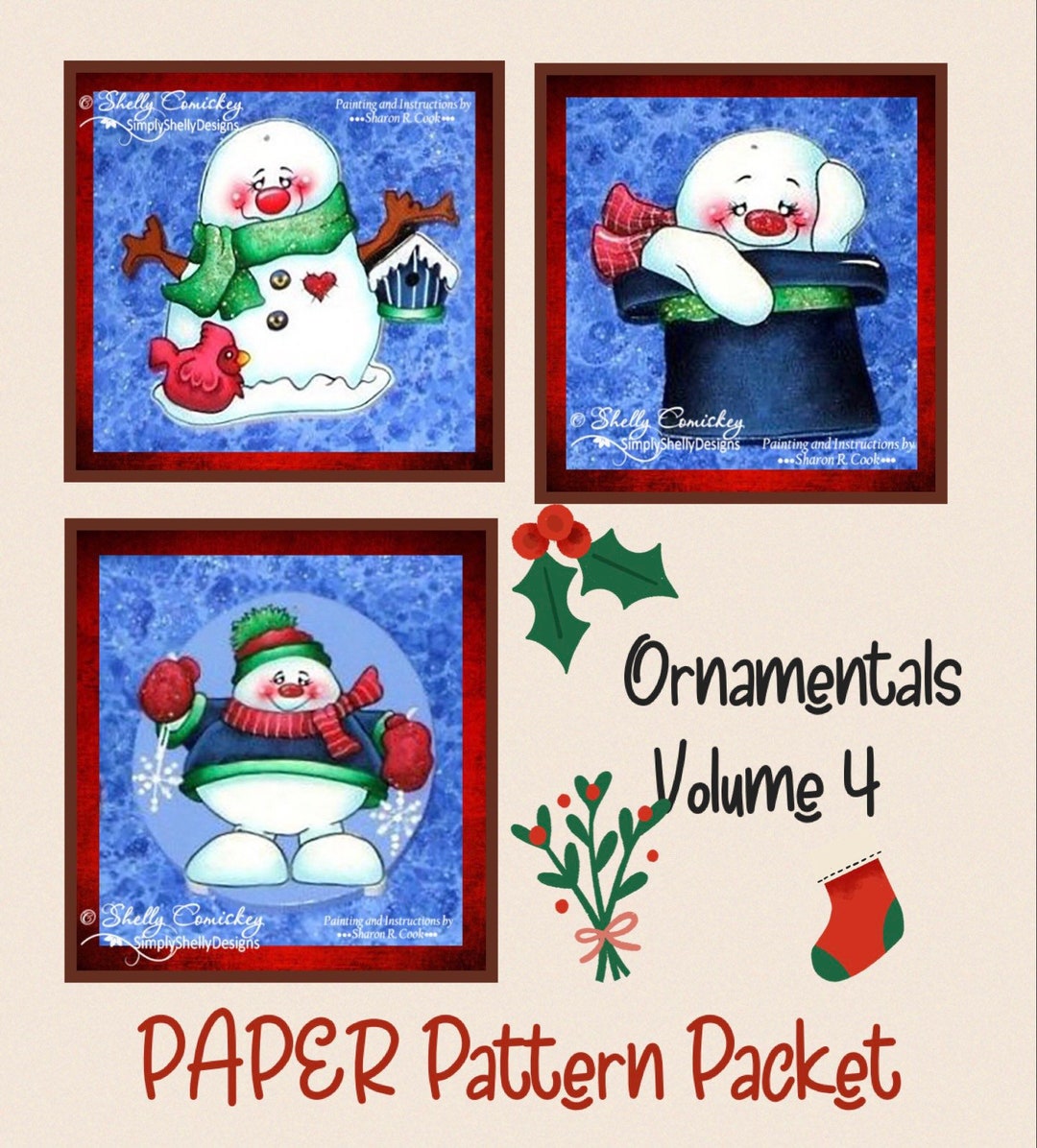Ornamentals-volume 4--snowy Friends (PAPER Pattern Packet by Shelly ...