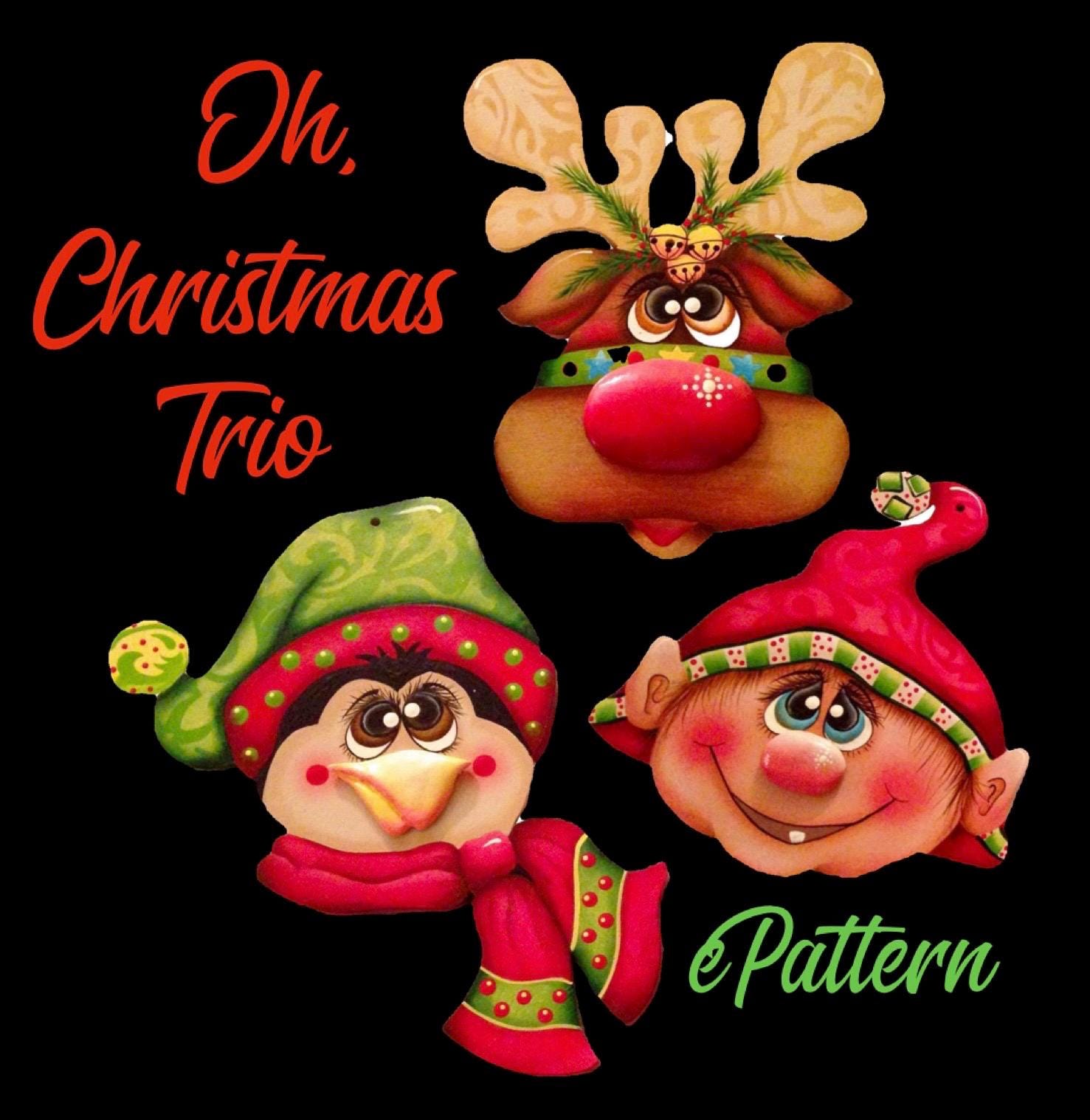 Oh, Christmas Trio--e-pattern Packet by Sharon Cook - Etsy