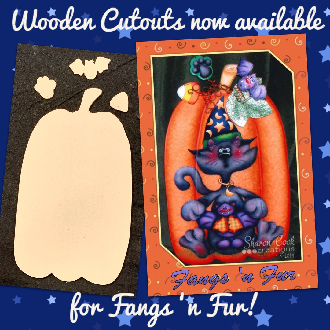 Wood Cutout for Fangs N Fur Pumpkin Epacket by Sharon Cook (wood ...