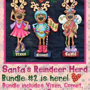 Santa's Reindeer--bundle #2 (WITHOUT Book)-by Sharon Cook (includes ...