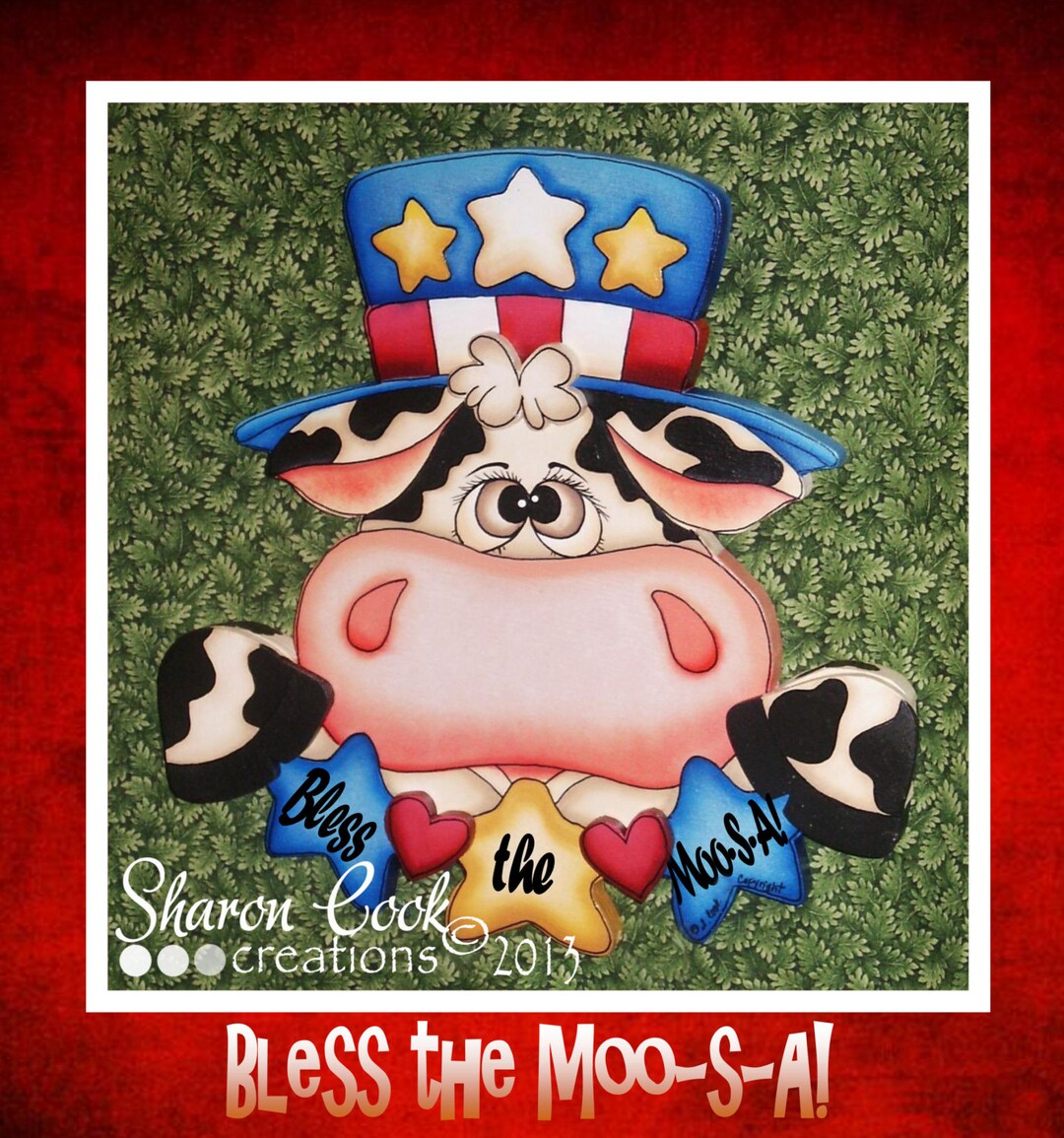 Bless the Moo-s-a!--e-pattern Packet by Sharon Cook - Etsy
