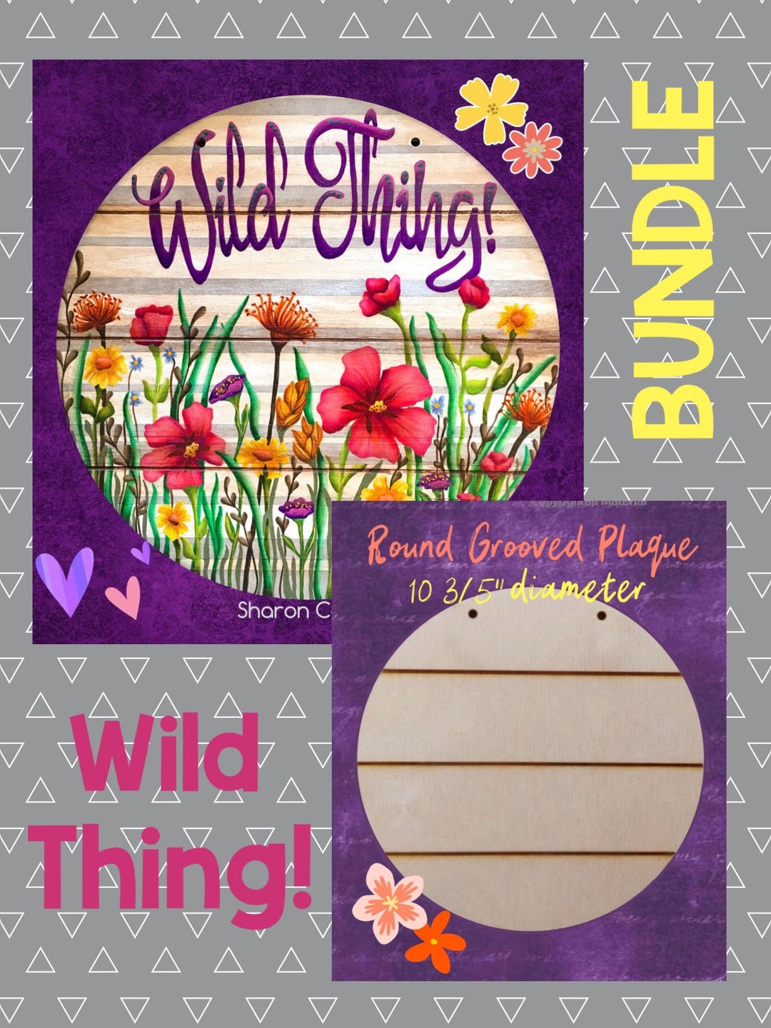 Wild Thing Bundle--by Sharon Cook (includes 10 3/4 Inch Round Grooved ...