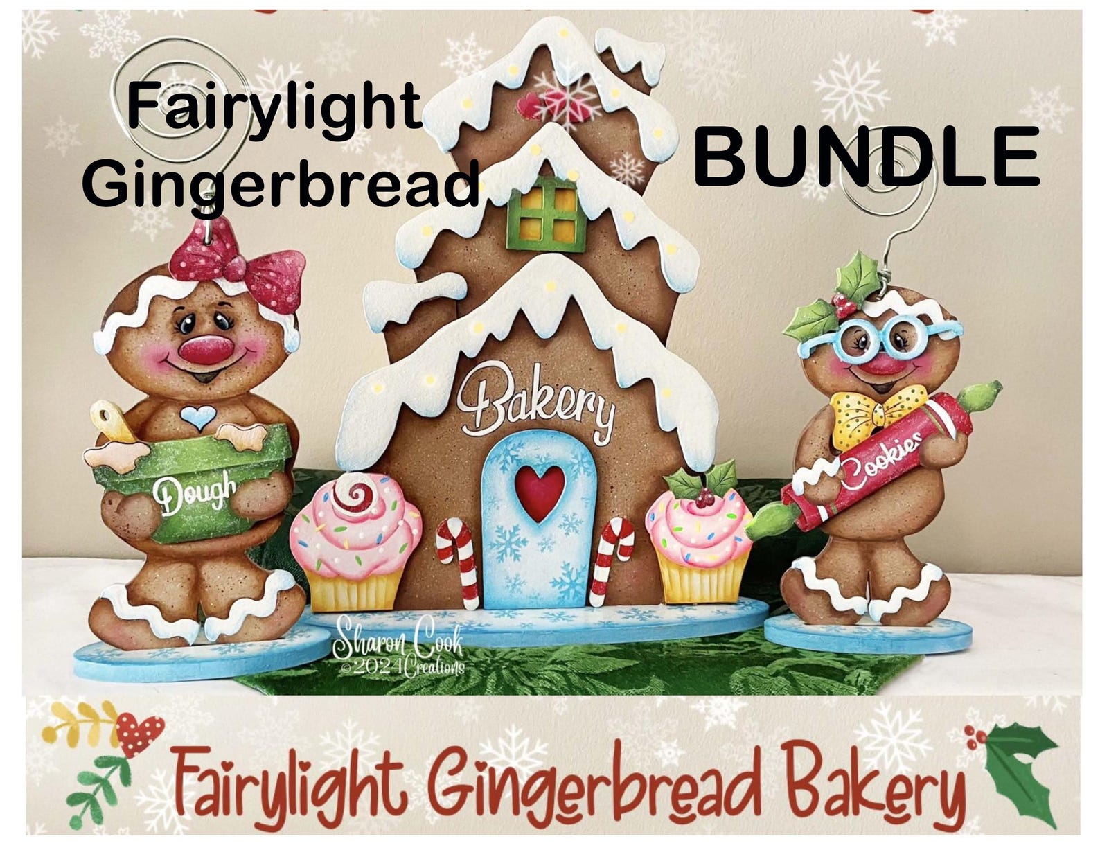BUNDLE Fairylight Gingerbread Bakery--by Sharon Cook (wooden Cutouts ...