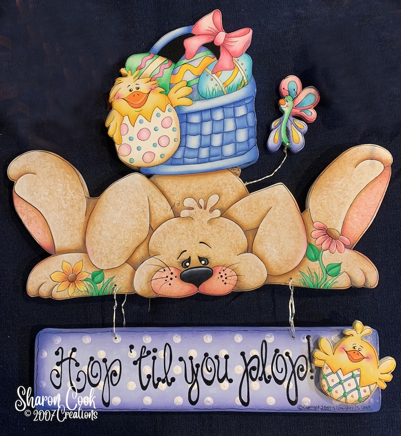 Hop 'til You Plop paper Pattern Packet by Sharon Cook Wooden Cutout NOT ...