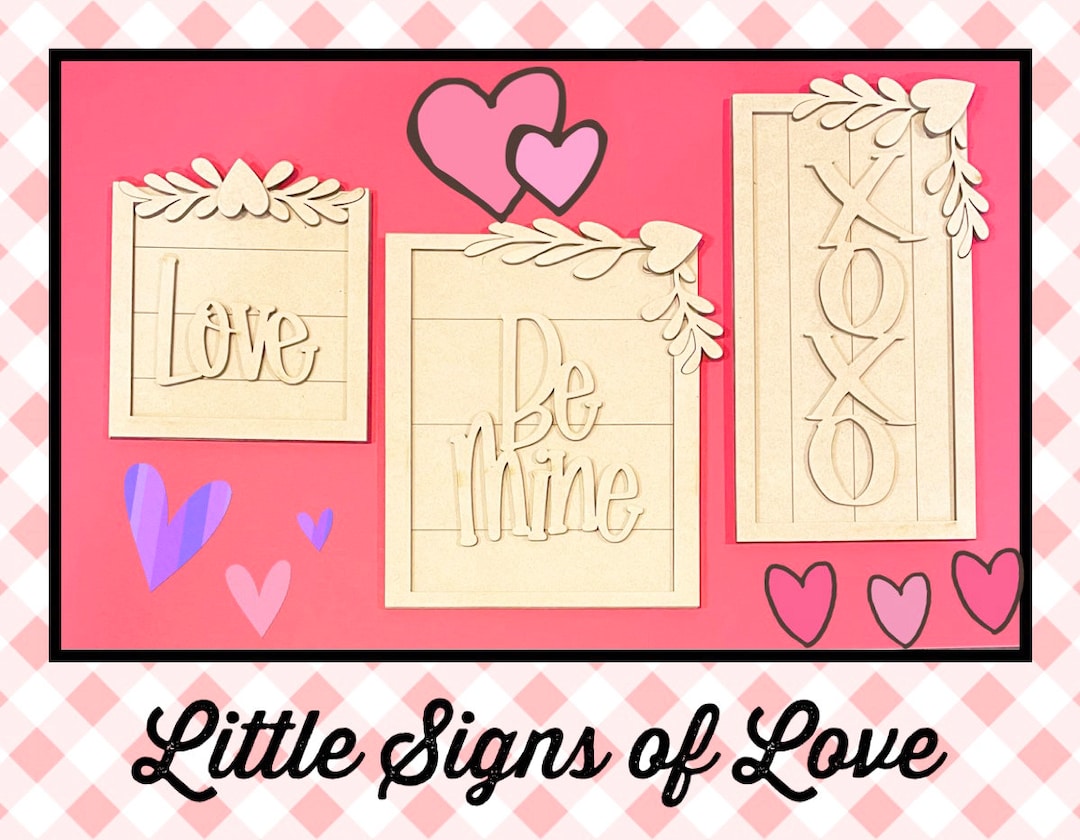 Little Signs of Love Wooden Cutouts--by Sharon Cook (includes Cutouts ...