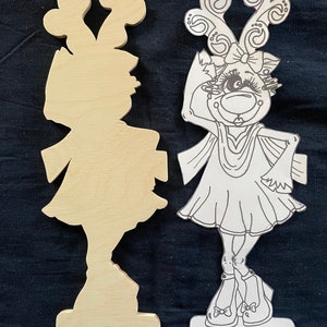 Vixen Reindeer--wooden Cutout by Sharon Cook (includes One Reindeer ...