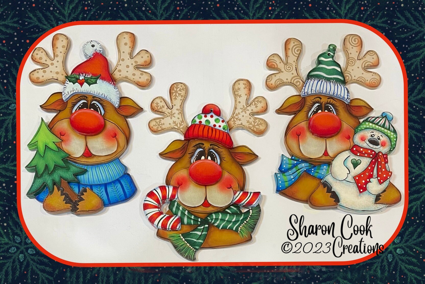 Tangled Trio Ornaments Cutouts Kitby Sharon Cook includes Three Multi ...