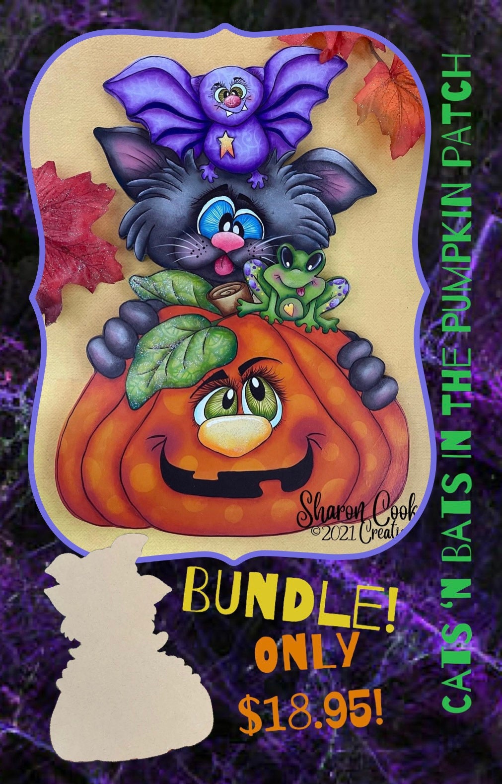 BUNDLE for Cats 'n Bats in the Pumpkin Patchby Sharon Cook includes ...