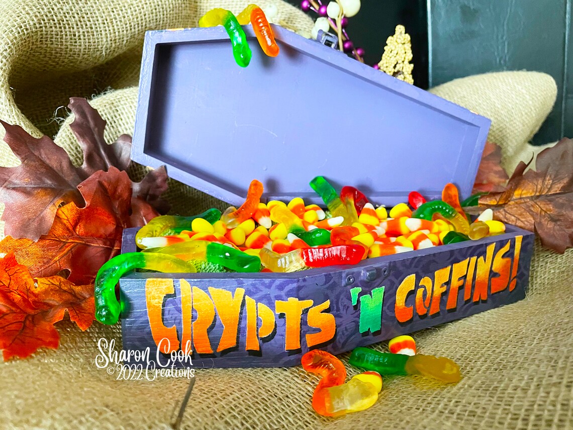 Grave Concerns--crypts 'n Coffins 9" Coffin Candy Box--by Sharon Cook ...