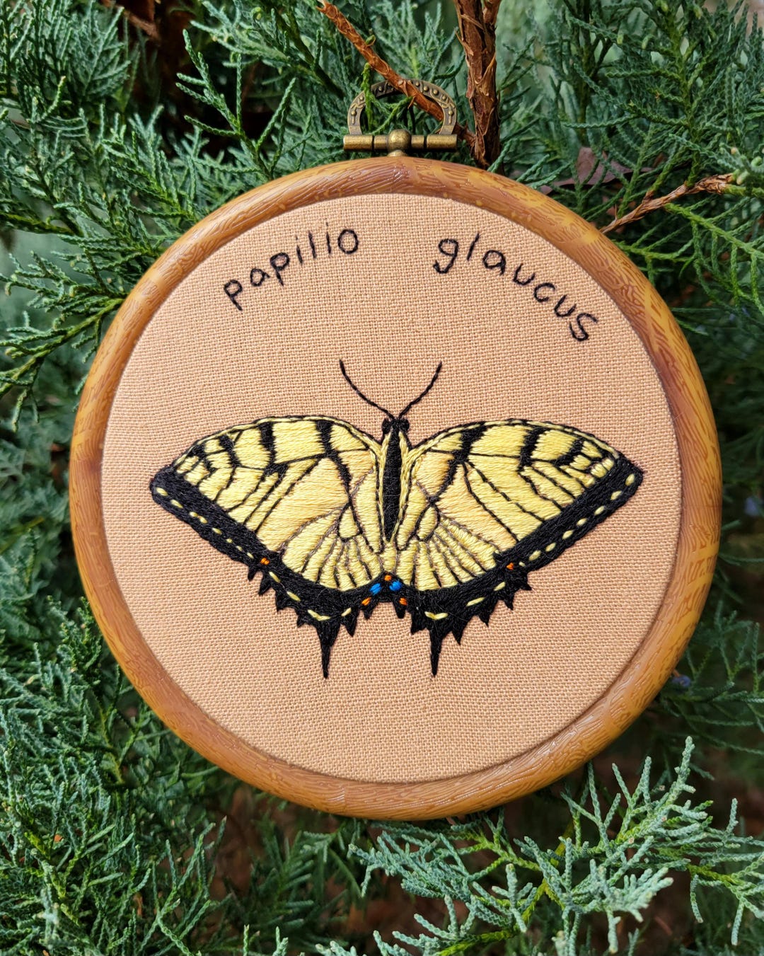 Eastern Tiger Swallowtail Butterfly Embroidery Hoop Art - Etsy