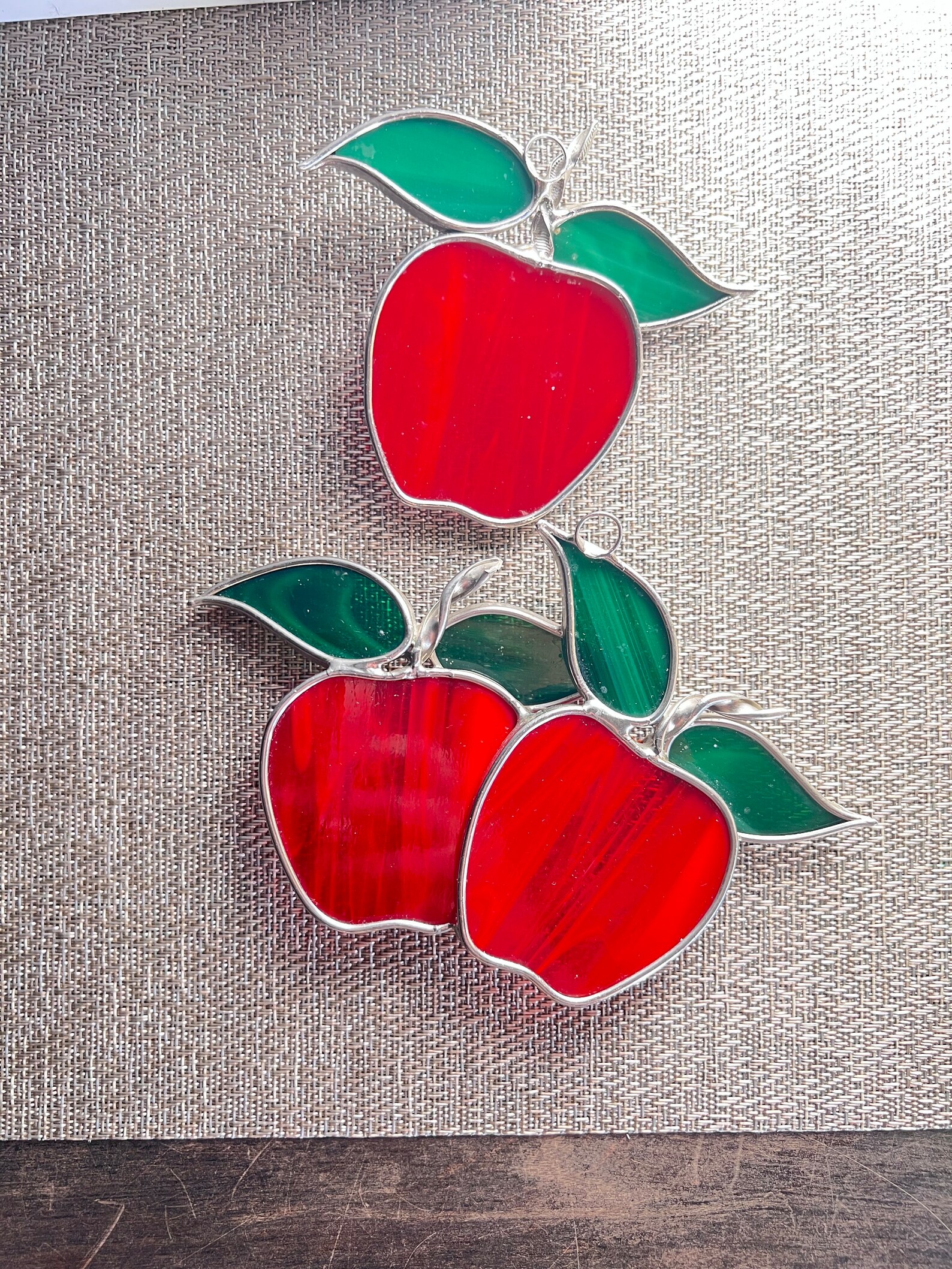 Vintage Apple Stained Glass Window Suncatcher Window Decoration Teacher ...