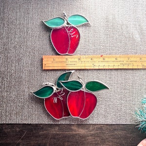 Vintage Apple Stained Glass Window Suncatcher Window Decoration Teacher ...