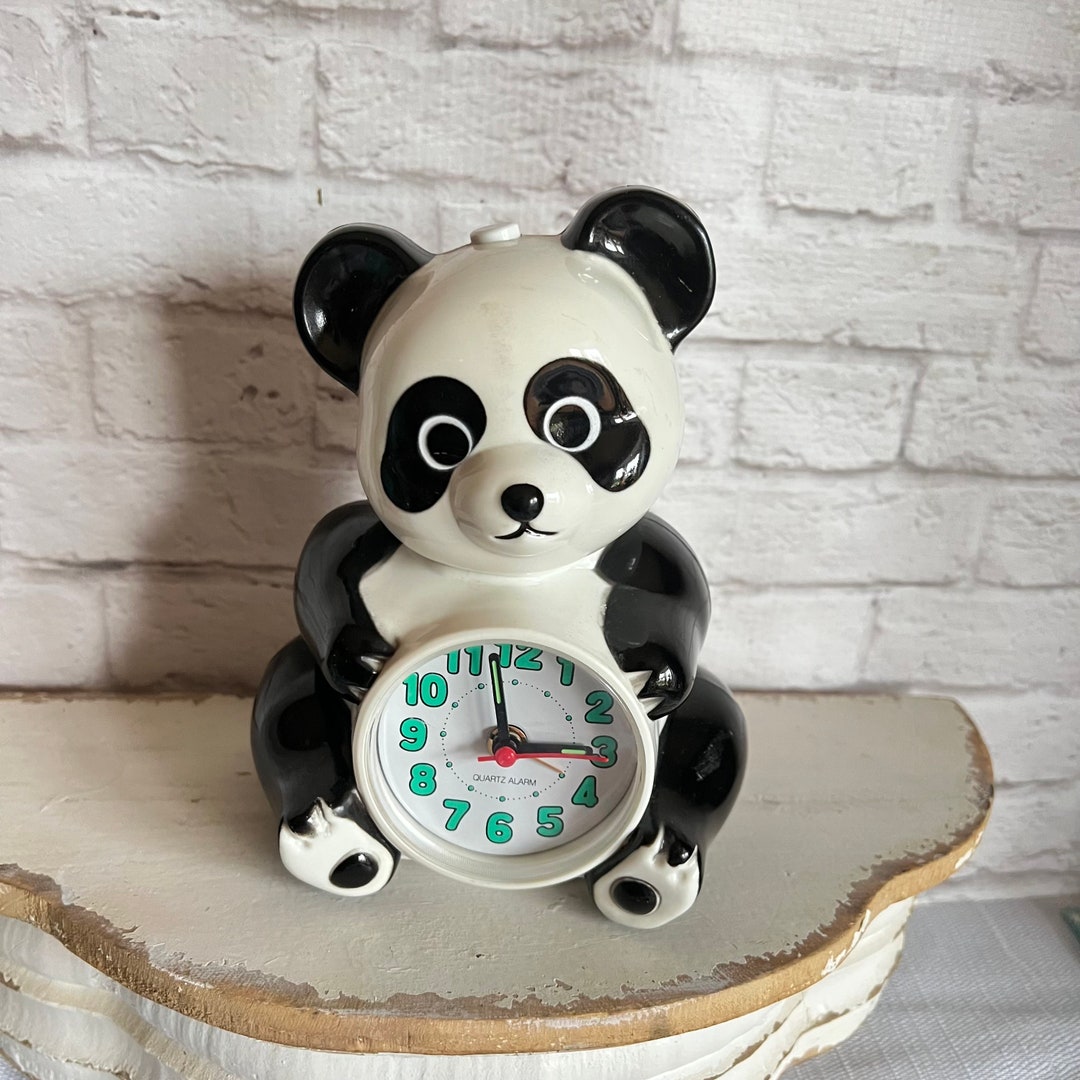 Vintage Panda Alarm Clock Retro Panda Bear Decor 1980 Bedroom Decor - Etsy