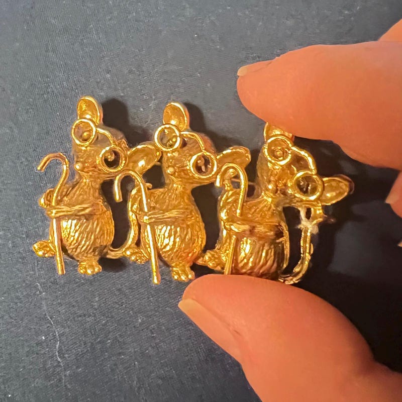 Anthropomorphic Pin Brooch Etsy