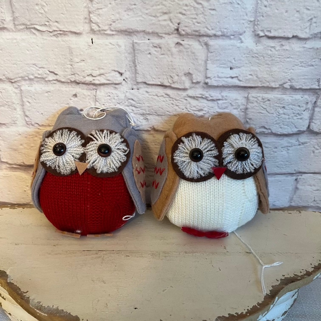 Stuffed Owl Christmas Tree Ornaments Plushy Stuffed Owl - Etsy