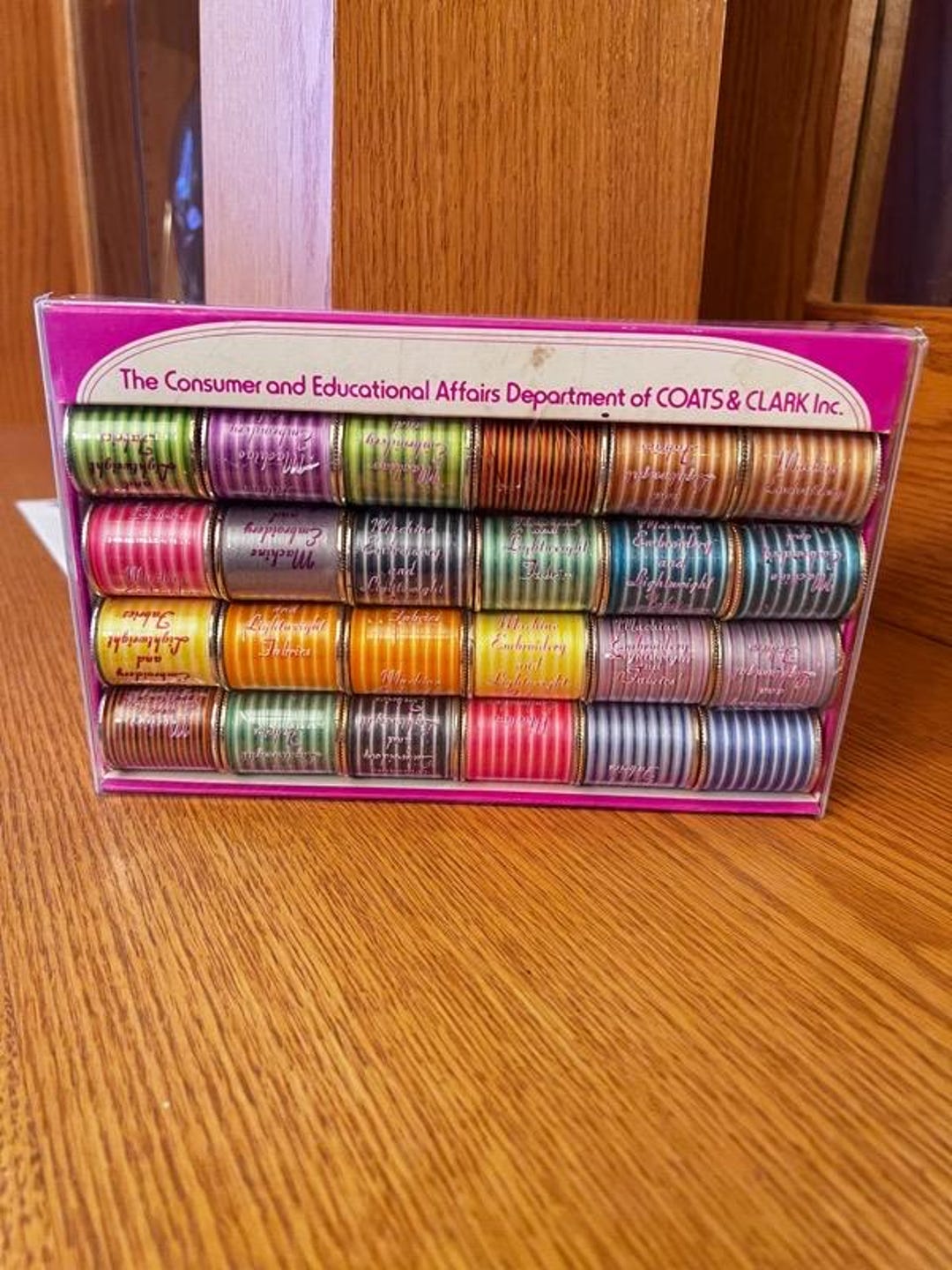 NOS Varigated Sewing Thread Kit Coats and Clark NEW Candy Color Sewing ...