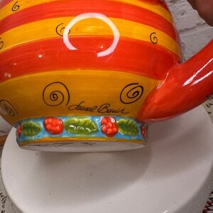 Laurel Burch Grants Cat Angel Teapot Brightly Painted Colorful Art ...