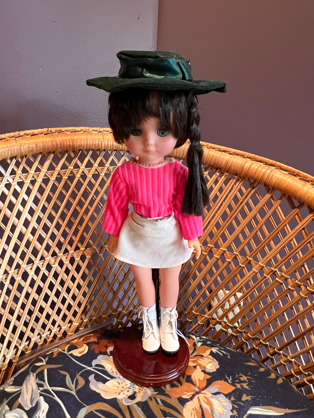 Vintage Groovy Girl Doll 1960s Gogo Mini Skirt With Hat Stand up ...