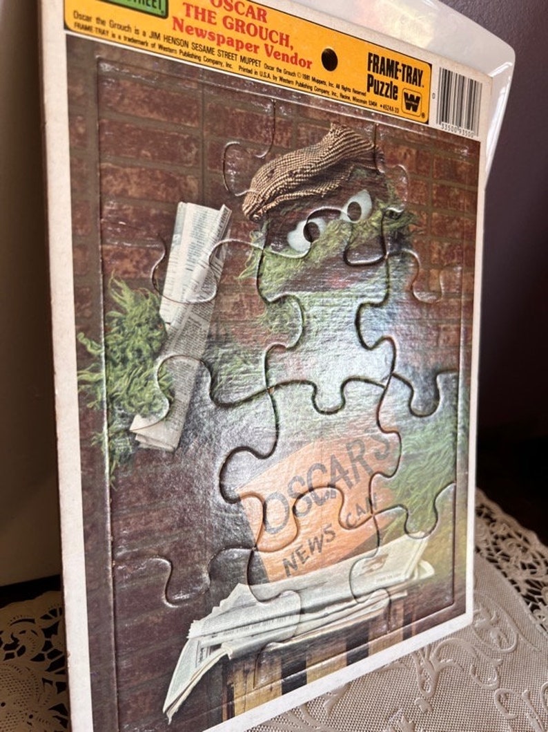 Vintage 1981 Sesame Street Oscar the Grouch Puzzle - Whitman Frame Tray ...