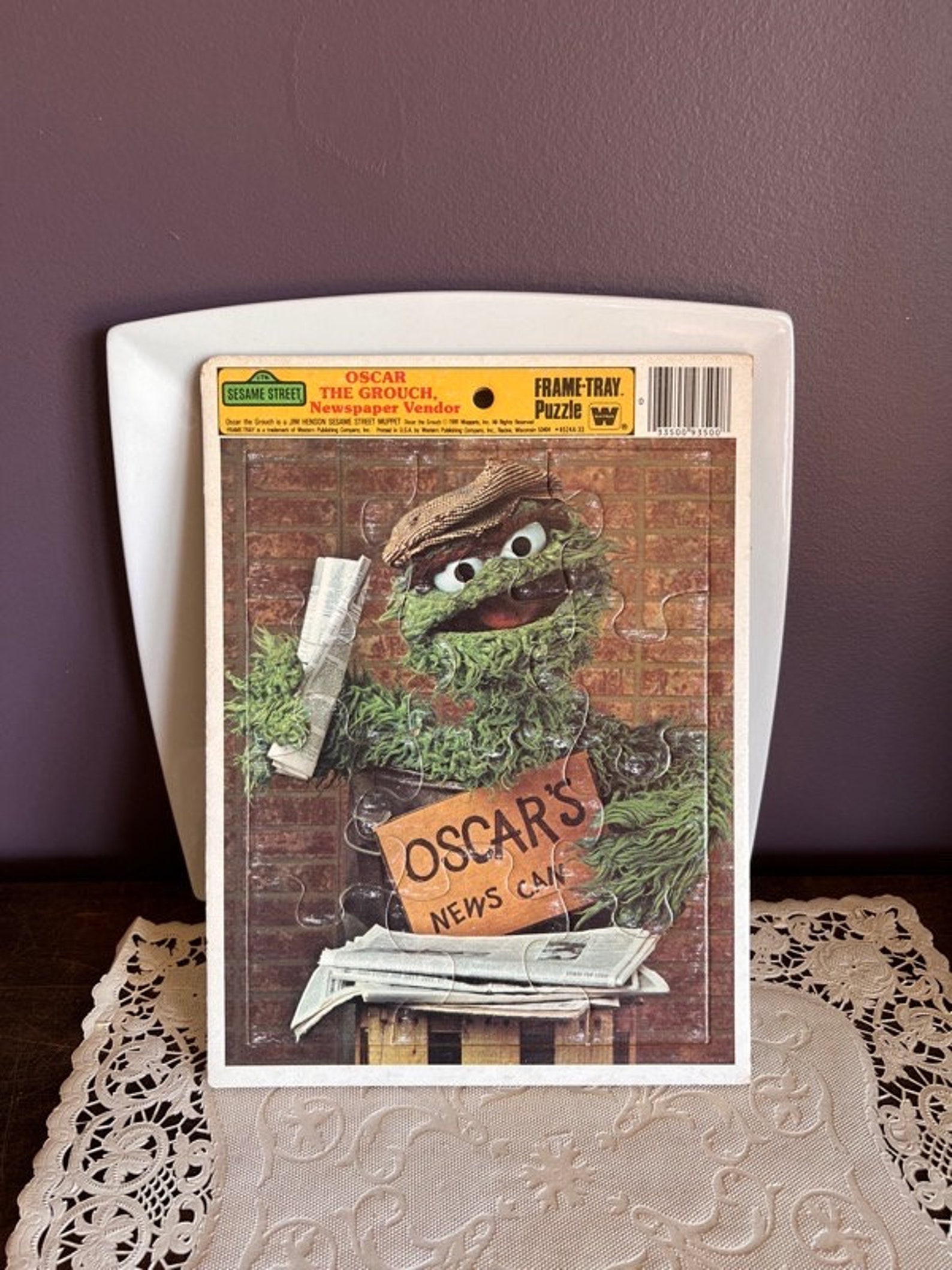 Vintage 1981 Sesame Street Oscar the Grouch Puzzle - Whitman Frame Tray ...