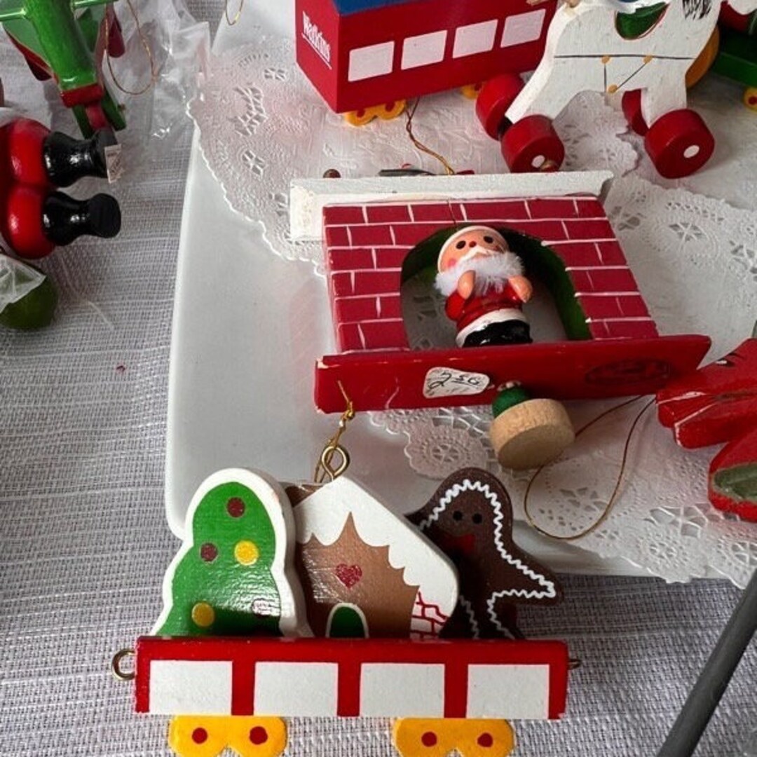 Lot of Vintage Wooden Scandinavian Style Christmas Ornaments Tomte ...