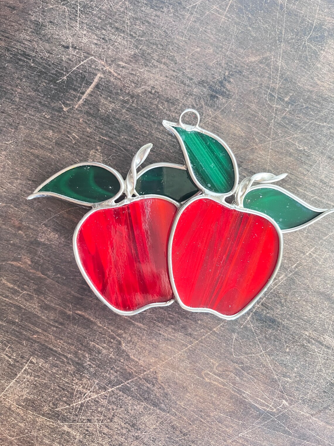Vintage Apple Stained Glass Window Suncatcher Window Decoration Teacher ...