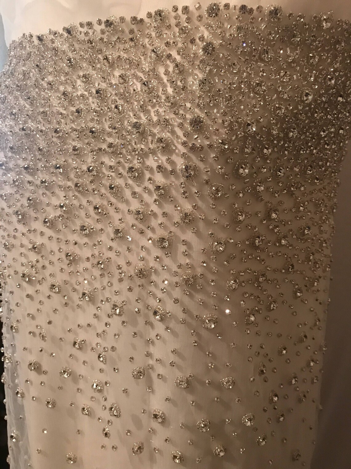 Strass Stoff Perlen Stoff Tüll | Etsy