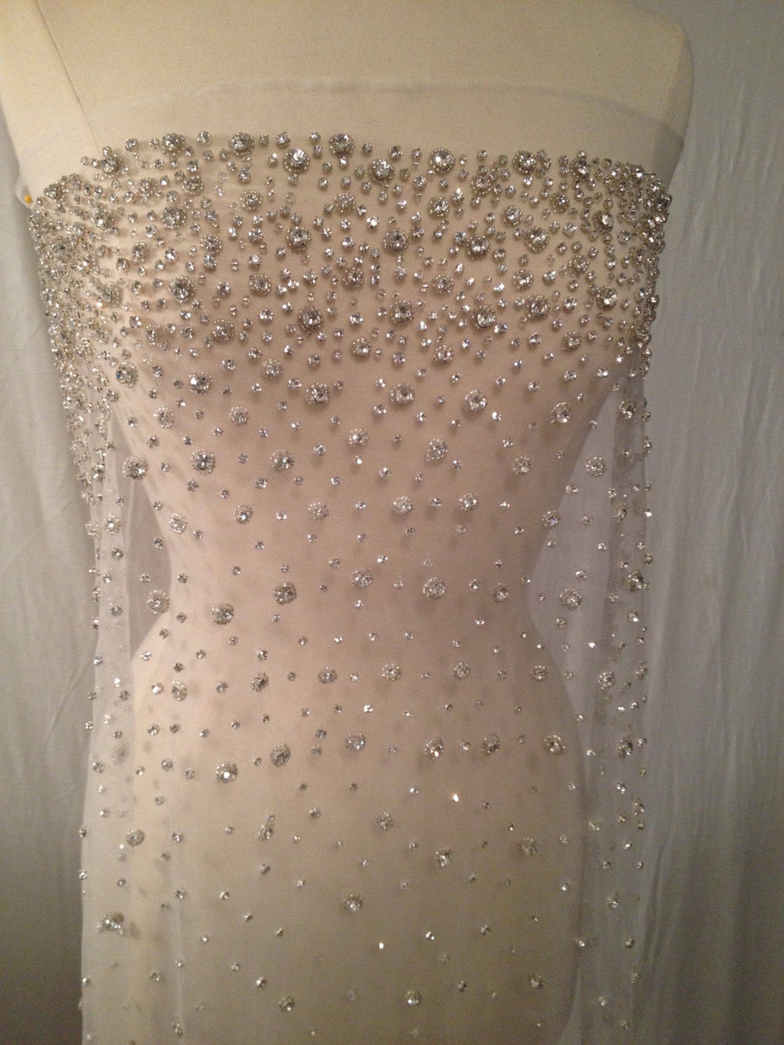 Strass Stoff Perlen Stoff Tüll | Etsy