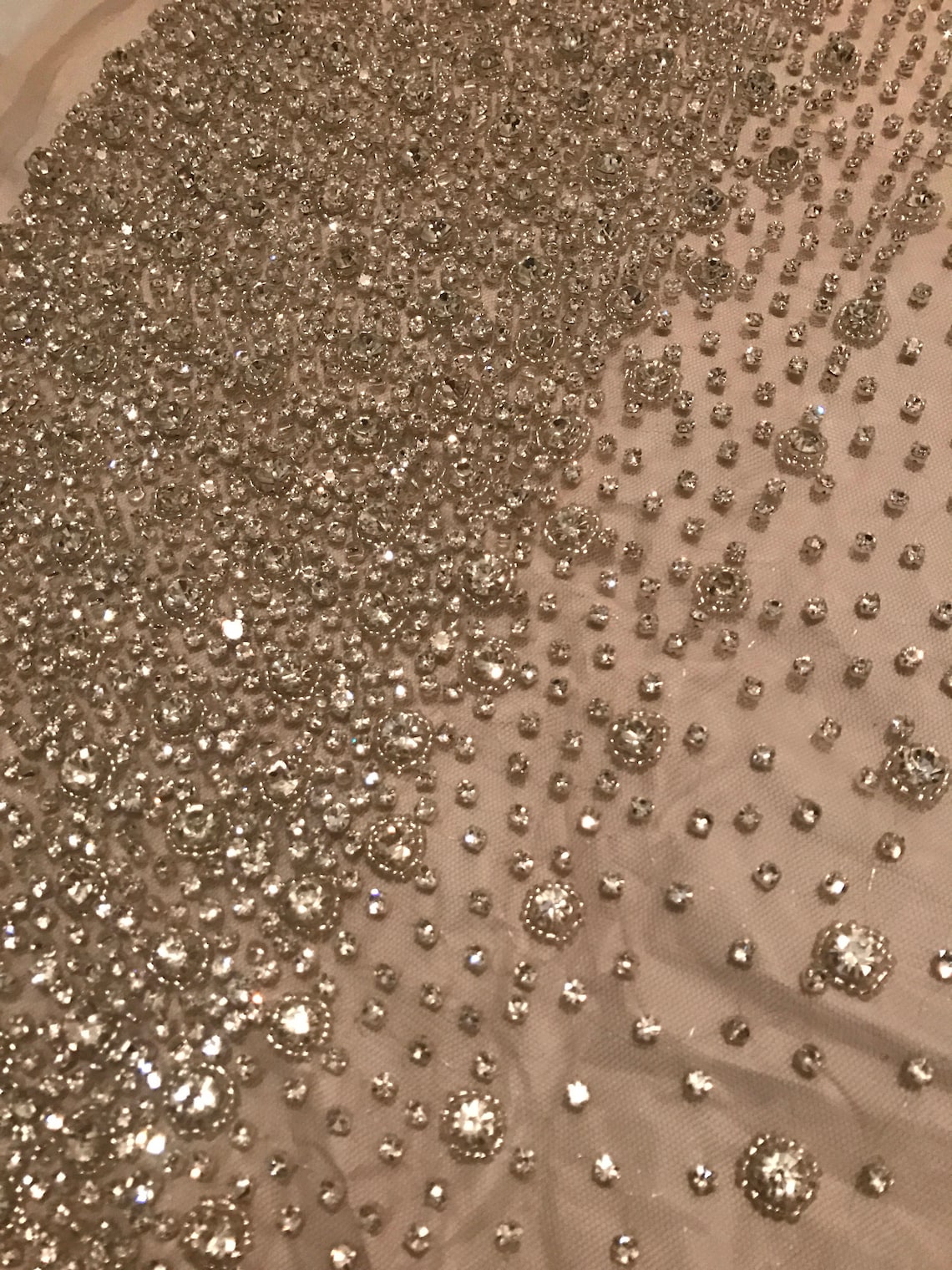 Strass Stoff Perlen Stoff Tüll | Etsy