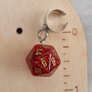 D20 Mini Dice Ear Cuff | Geek Earrings | Dnd Jewelry | Gift for Her ...