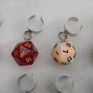 D20 Mini Dice Ear Cuff | Geek Earrings | Dnd Jewelry | Gift for Her ...